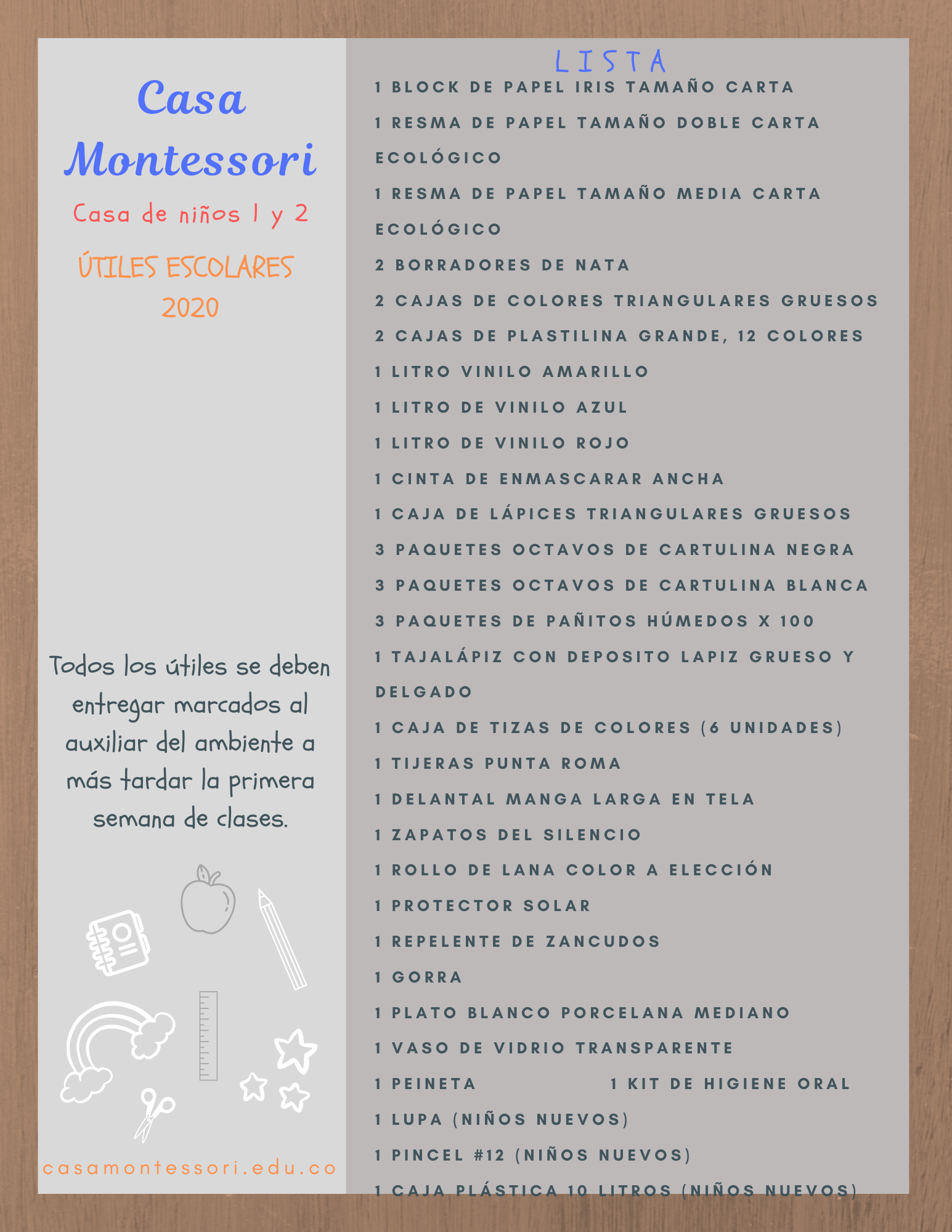 Back to school - 2020 - Casa Montessori